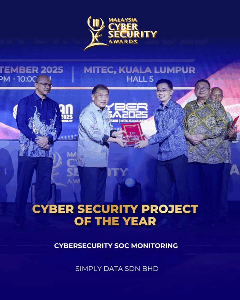 Simply Data Sdn. Bhd. Wins Cybersecurity Project of the Year at Malaysia Cybersecurity Awards 2025